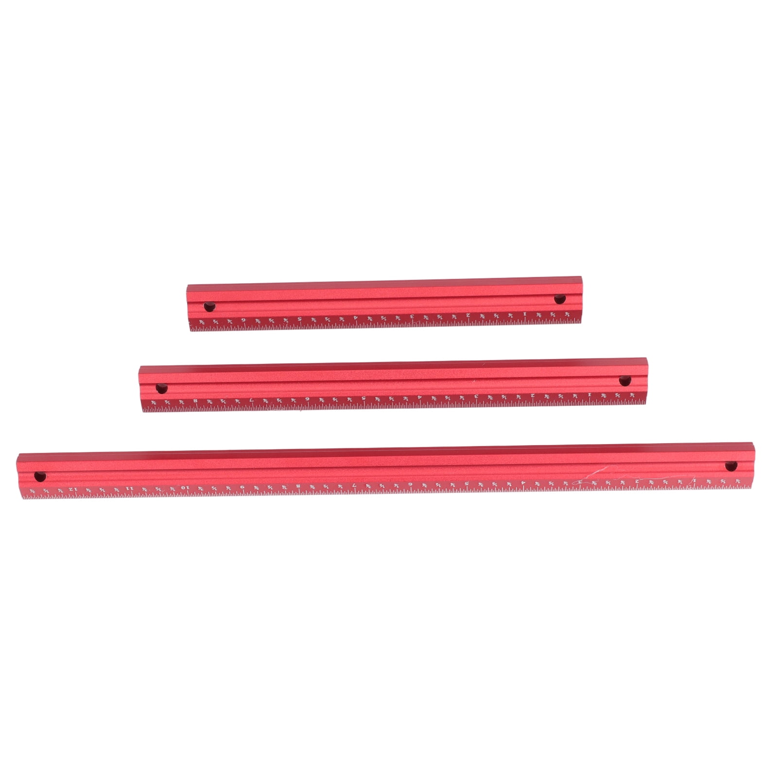 3Pcs Woodworking Ruler Aluminium Alloy Accuracy Pocket Scribing Square ...