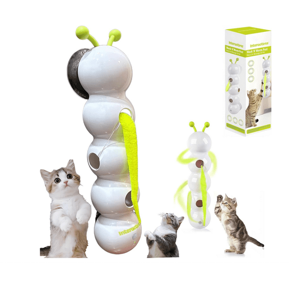 3Pcs Worm Cat Toy - Smart Motion Cat Toy with Worm Design for Indoor ...