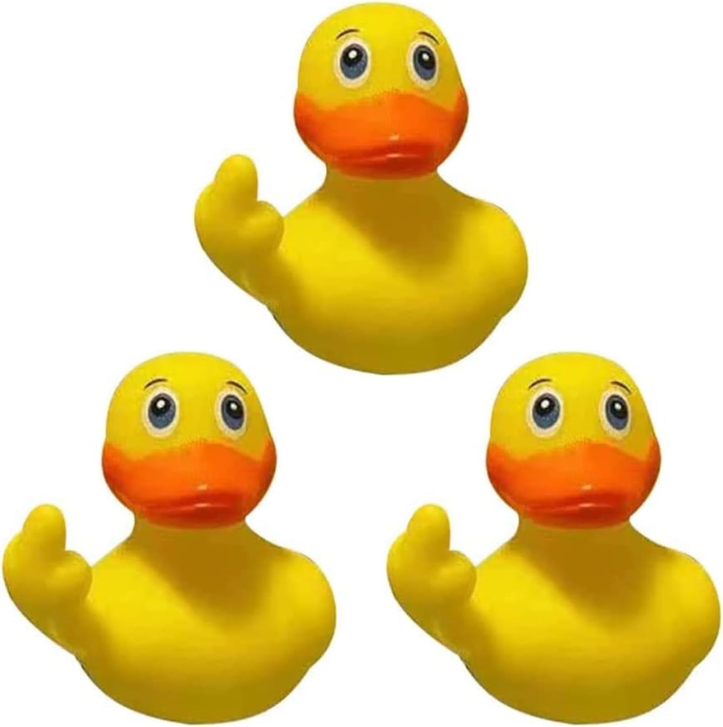 3Pcs Yellow Rubbers Ducks, Cute Small Rubbers Ducks Funny Rubber Ducky ...