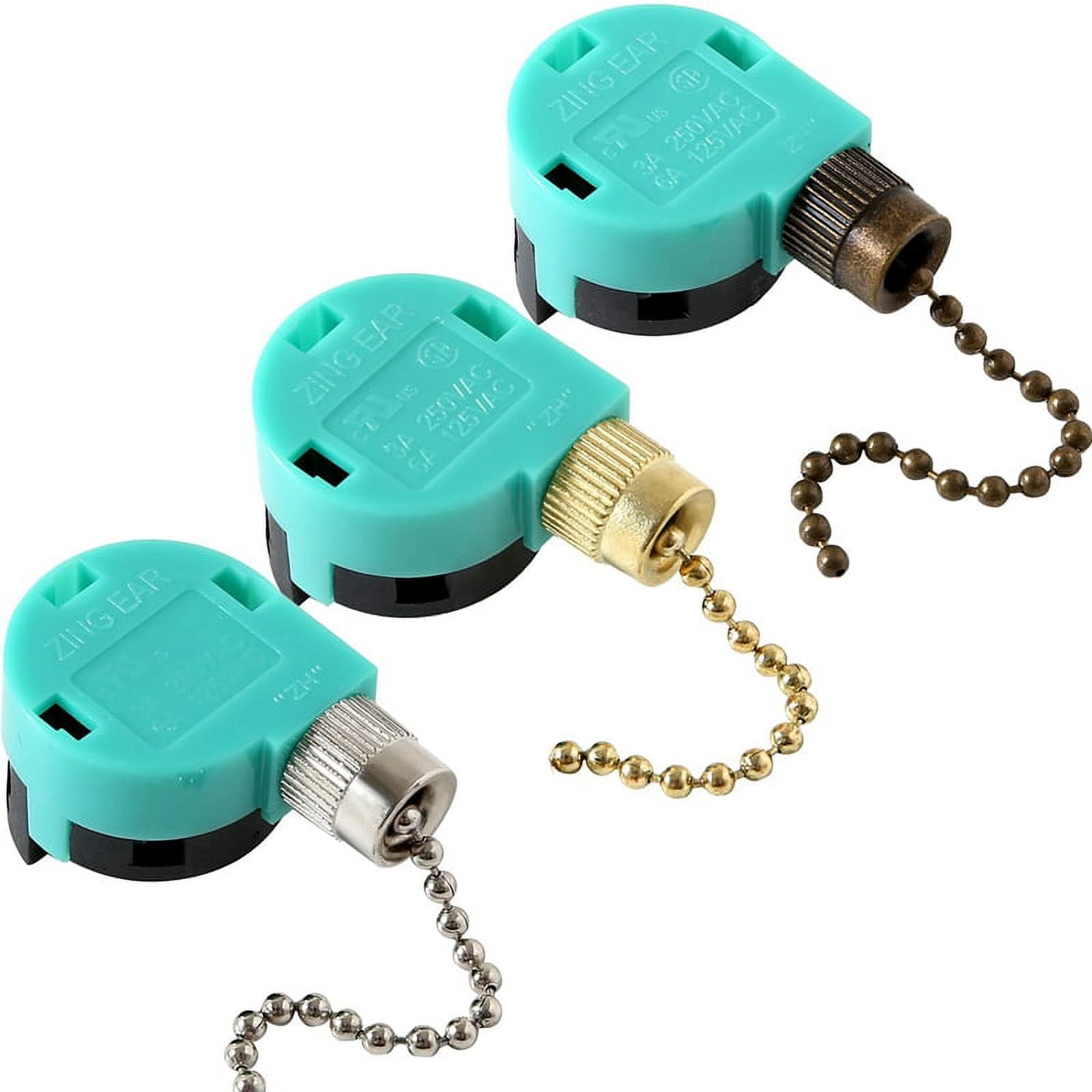 3Pcs ZE-268S6 Ceiling Fan Switch 3 Speed 4 Wire for Ceiling Fans and ...