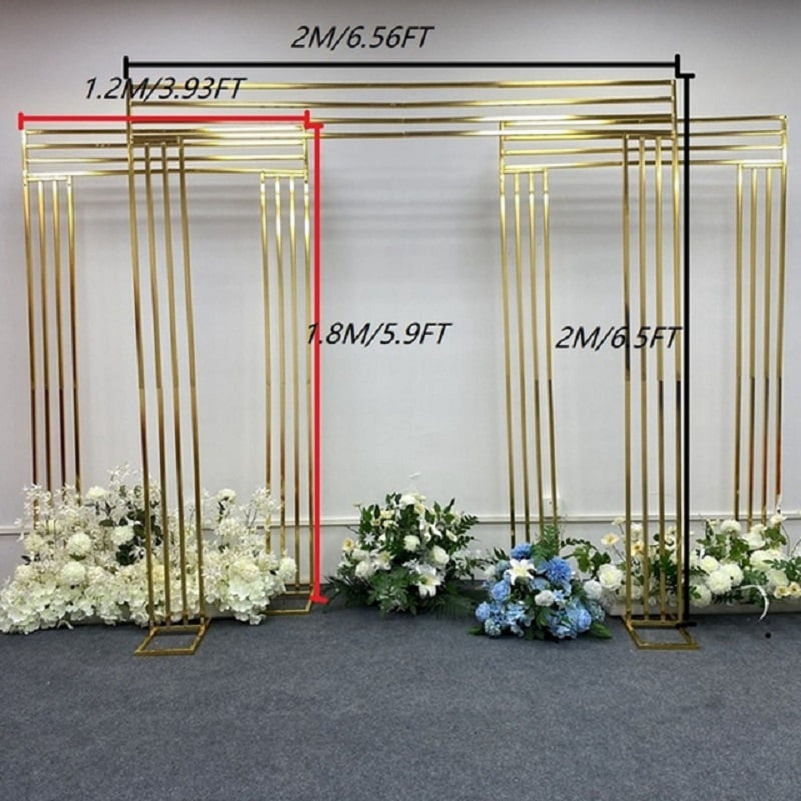 3Pcs of set Wrought Iron Screen Arches, Gold Plated Frame, Wedding ...