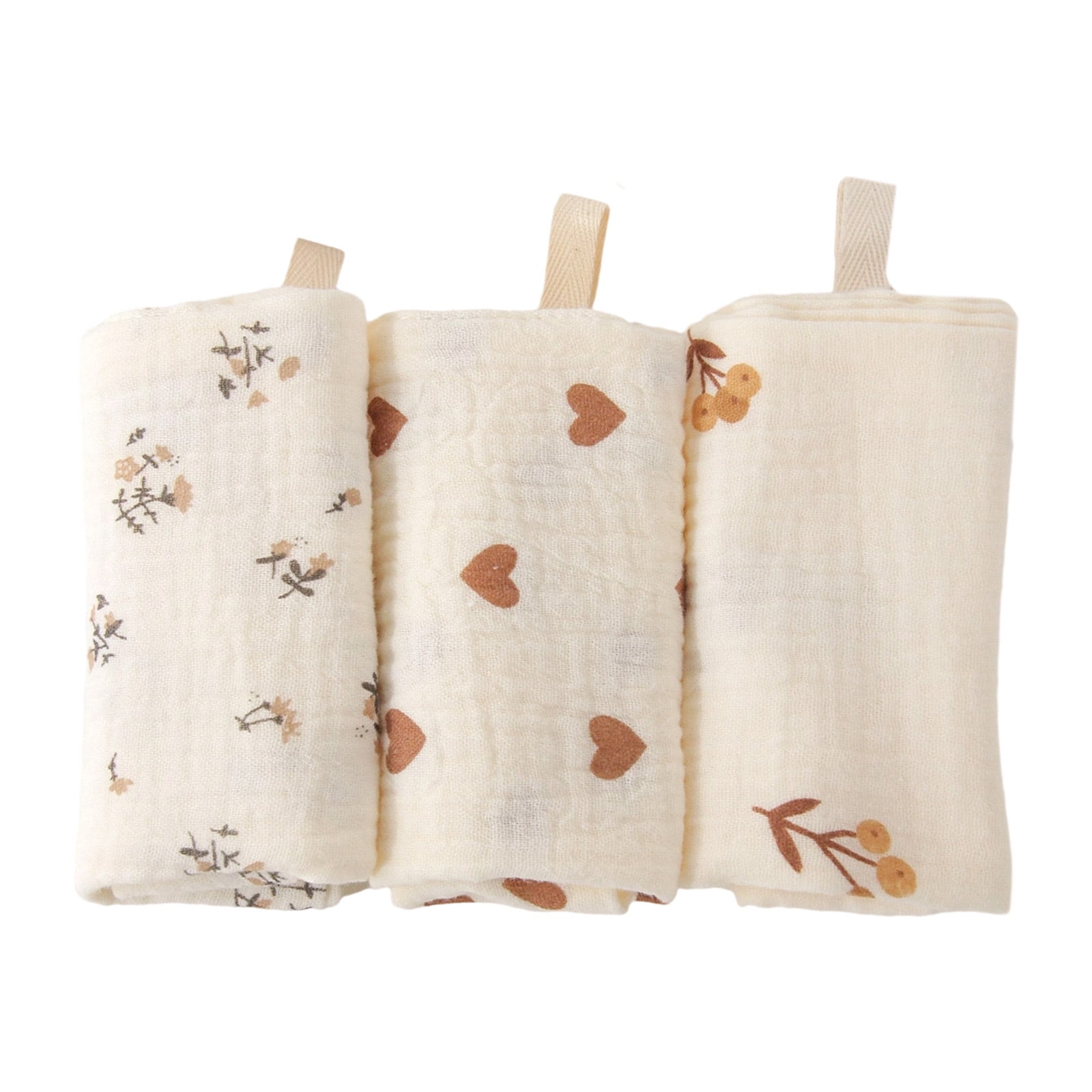 3Pcs/set Cotton Baby Burp Cloths Soft Absorbent Newborns Washcloths for ...