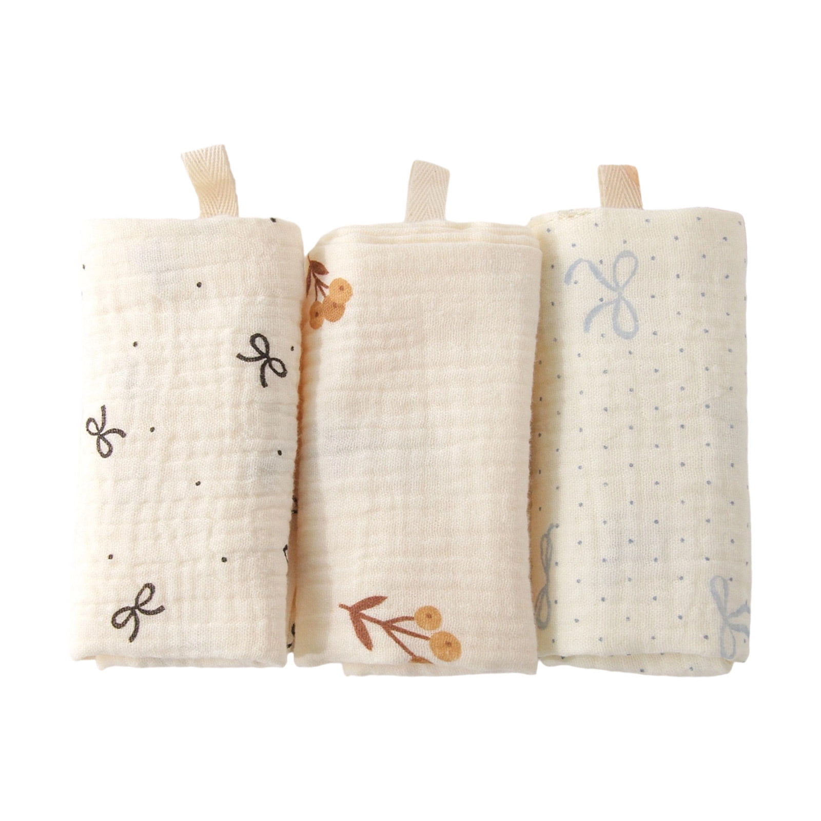 3Pcs/set Cotton Baby Burp Cloths Soft Absorbent Newborns Washcloths for ...