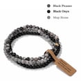 3Pcs/set Natural Green Stone Bracelet 4mm Moss Agates Black Onyx Cat ...