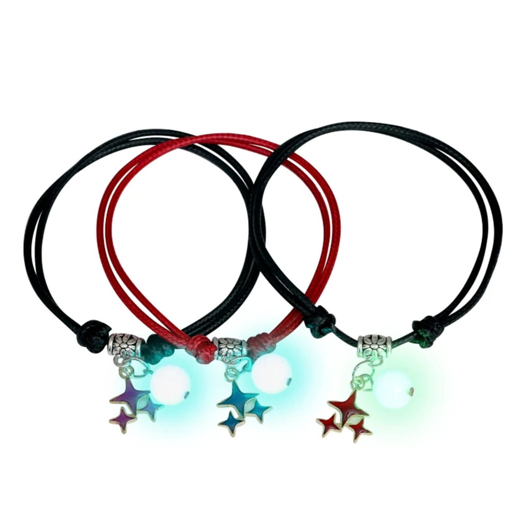 3Pcs/set Promise Bracelets Friendship Couple Matching Bracelet Luminous ...