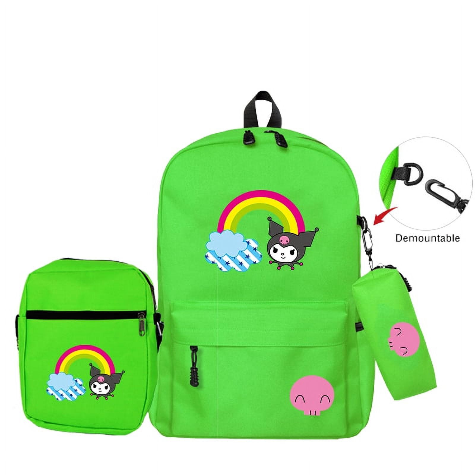 3Pcs/set Sanrio Anime Kuromi Student Bag Back To School Backpack Parent ...
