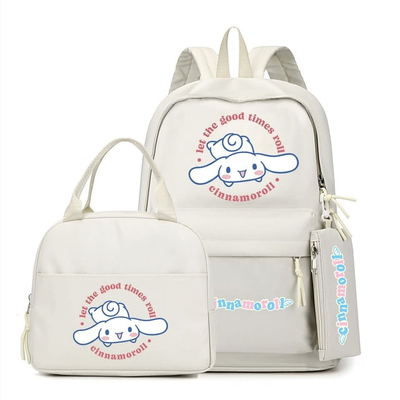 3Pcs/set Sanrio Cinnamoroll Backpack Teenager Girl Backpack Schoolbag ...