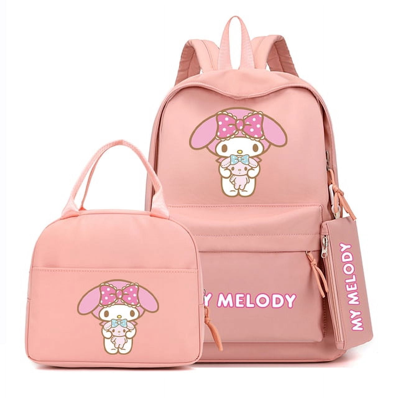 3Pcs/set Sanrio My Melody Backpack with Lunch Bag for Women Student ...