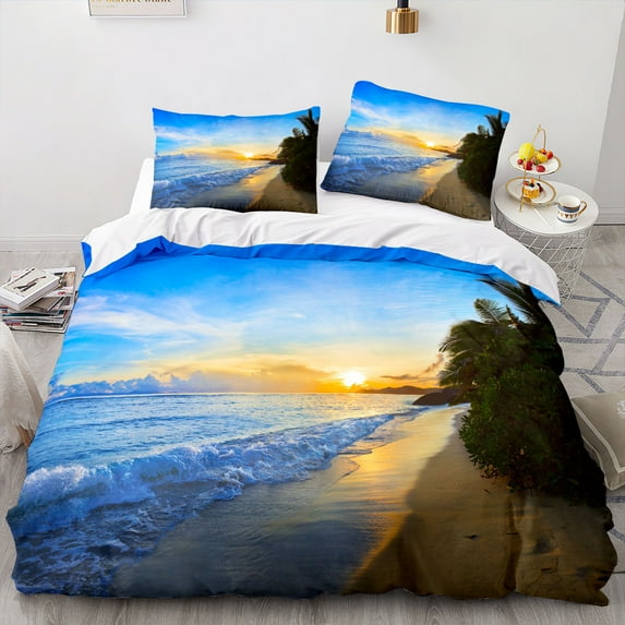 3Piece Bedding Set Coastal Summer Ocean Quilts Collection Bedding Beach ...