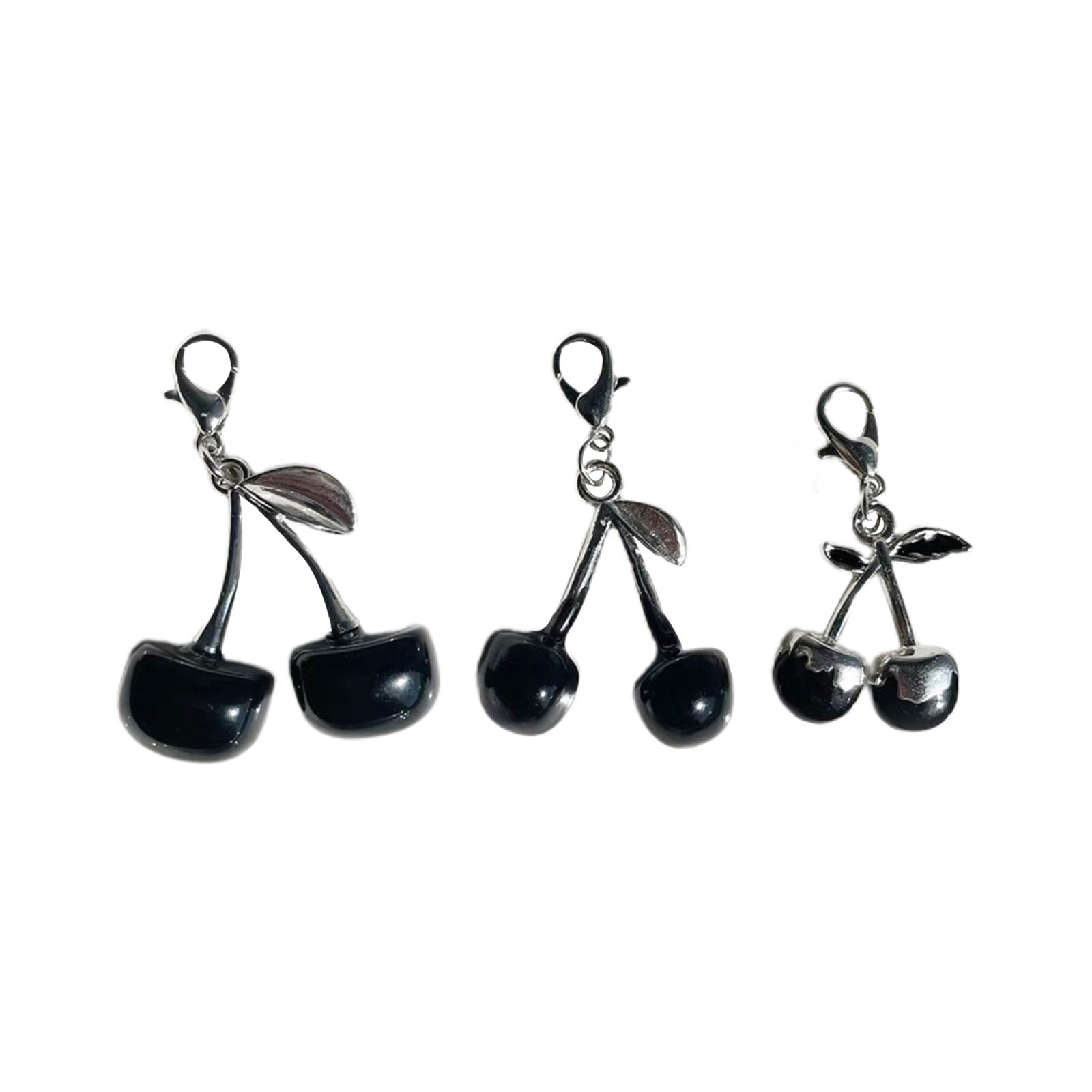 3Piece Dark Cherries Keychain Collection Featuring Resin And Alloy ...
