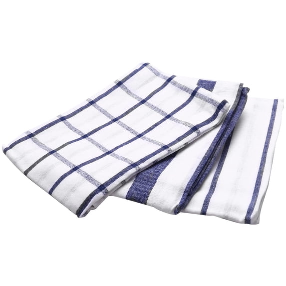 3Piece High Quality Blue White Plaid Striped Tea Towel Kitchen Towel ...