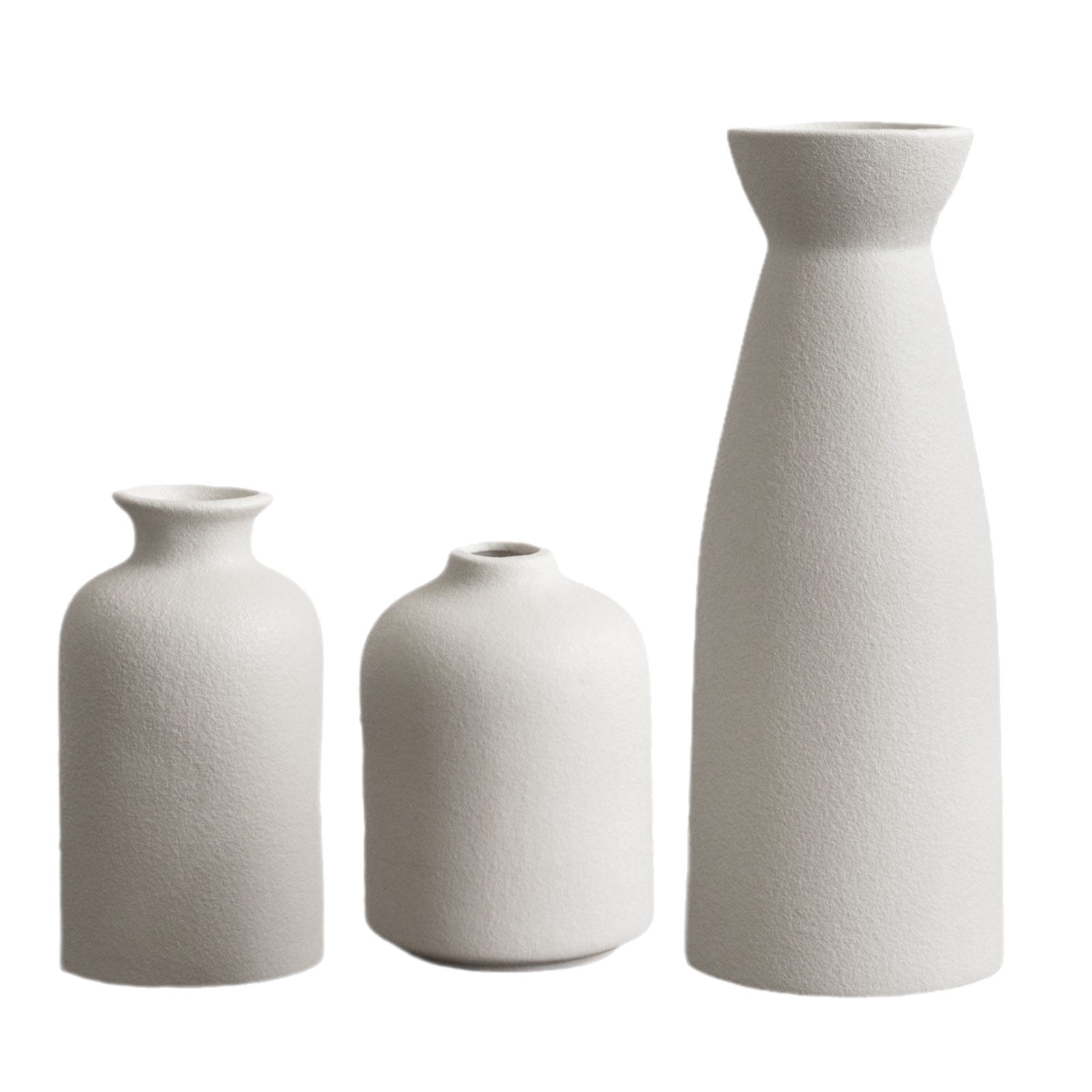 3Piece Porcelain Flower Vases Handcrafted High Temperatures Fired ...