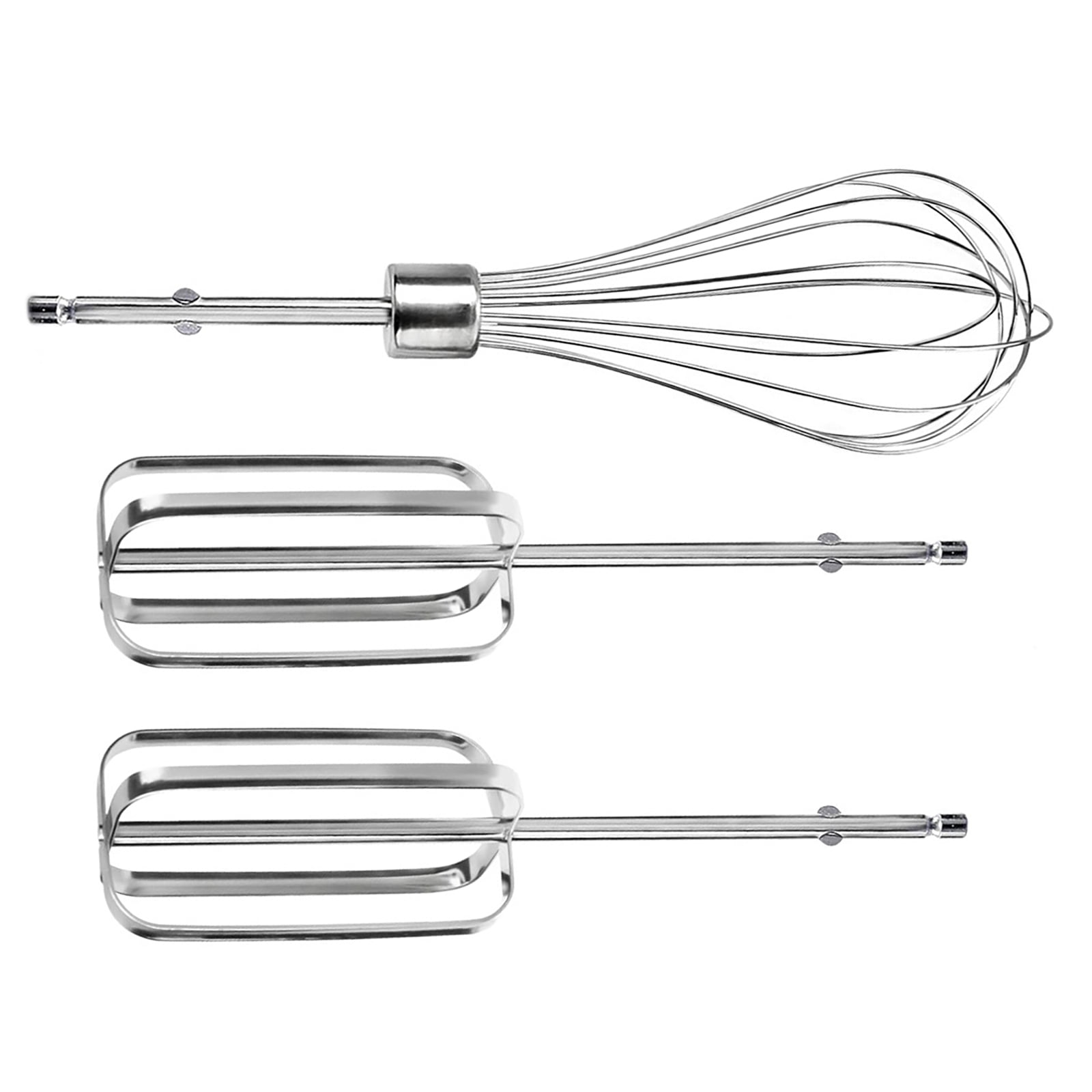 3Pieces Beater Mixer Attachments Stainless Steel Whisks Hand Mixers ...