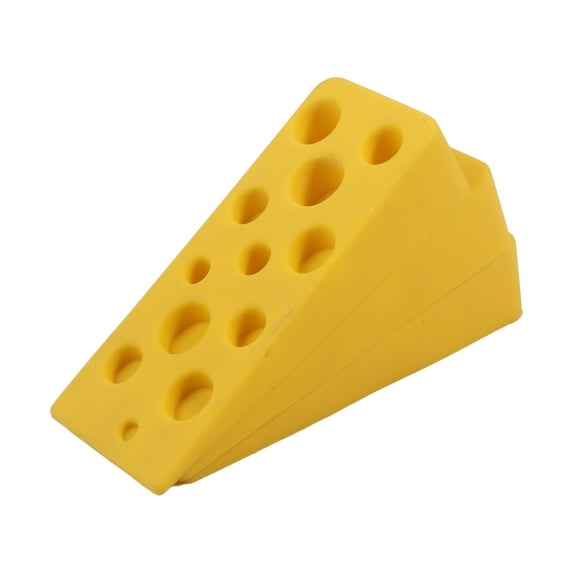 3Pieces Creative Silicone Cheese Door Stop Bottom Wedge Door Open for ...