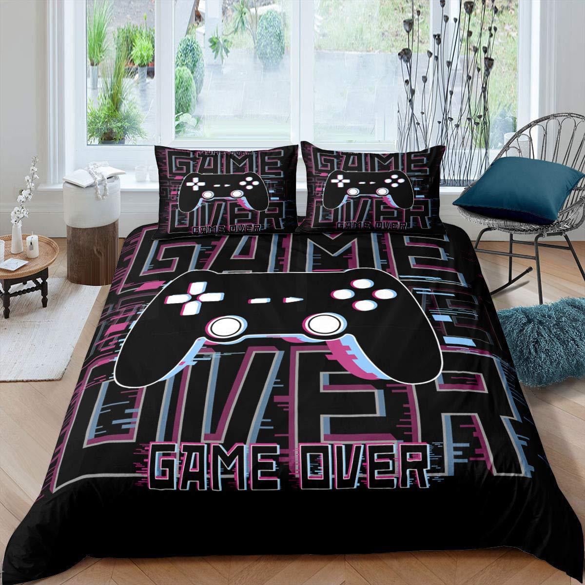 3Pieces Gamer Duvet Cover Set for Boys Gaming Bedding Set Twin Size ...