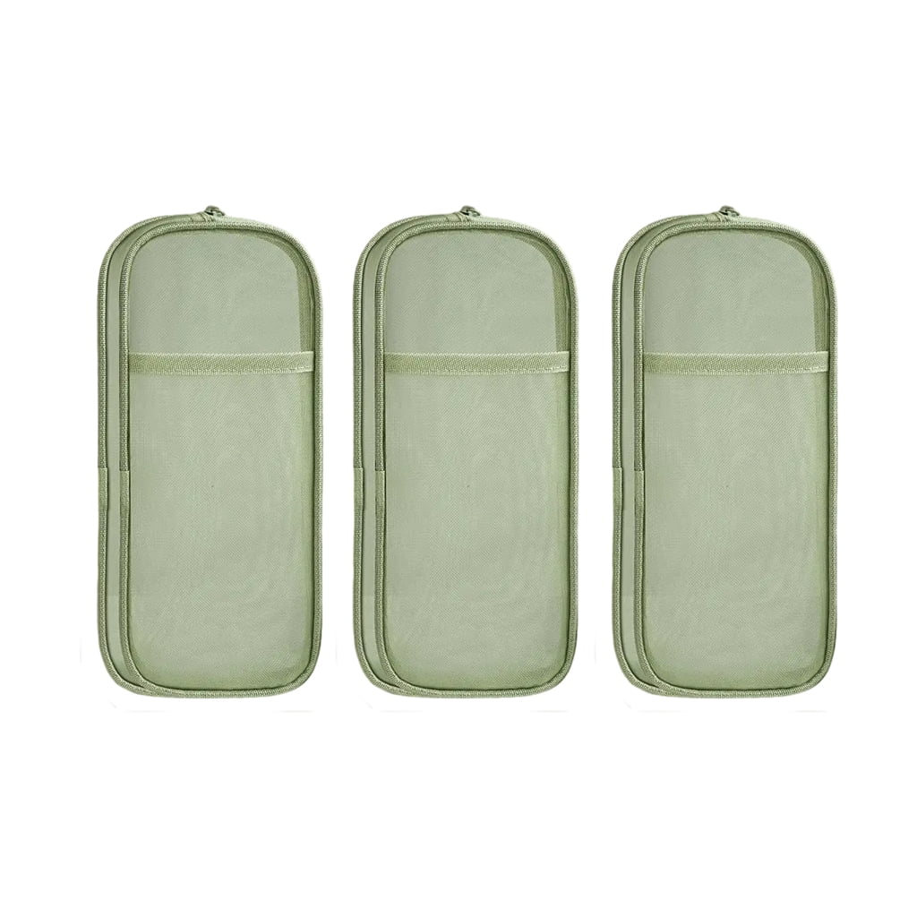 3Pieces Large Capacity Pencil Case Double Layer Clear Pen Box See ...