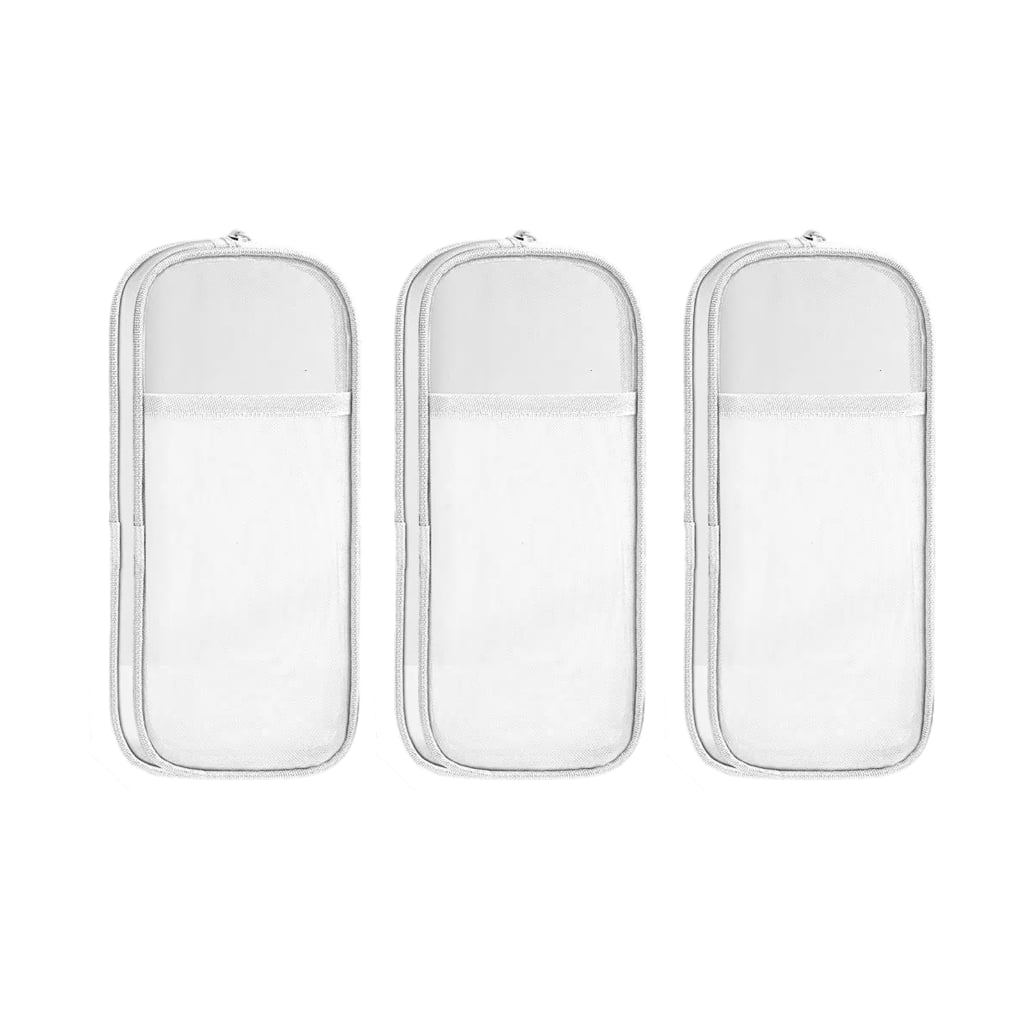 3Pieces Large Capacity Pencil Case Double Layer Clear Pen Box See ...