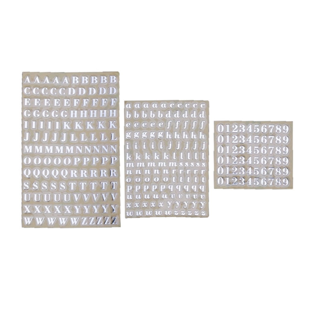 3Pieces Letter Resin Stickers Small Alphabet Number Stickers for Resin ...