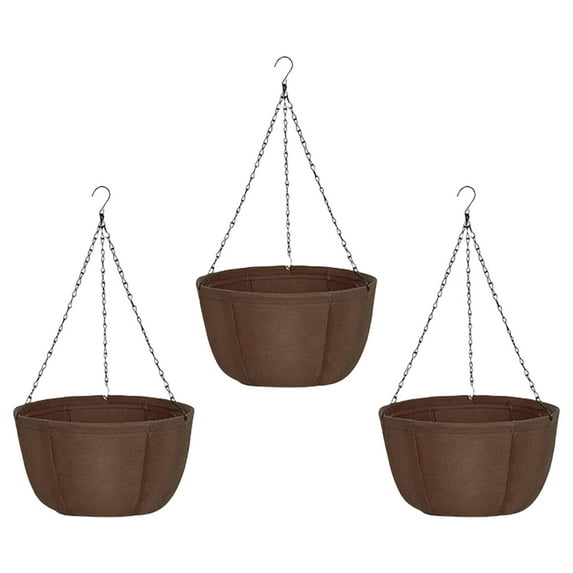 3Pieces Plant Container Flower Pots Planter Basket Holder for Balcony ...