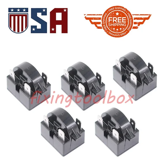 3Pin 5Pcs Ptc Relay Start Starter Refrigerator Qp2-4.7G12 For Freezer ...