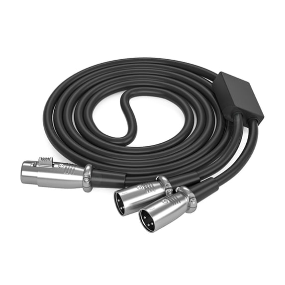 3Pin Double 3Pin Female to 3Pin Male Music Cable 3Pin to 2 3Pin Plug ...