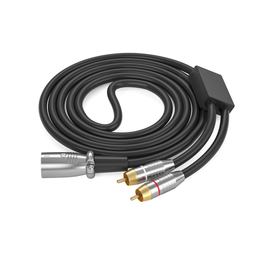 3Pin Male/Female to 2RCA Plug Adapter 3Pin Male 2RCA Plug Stereo Sound ...