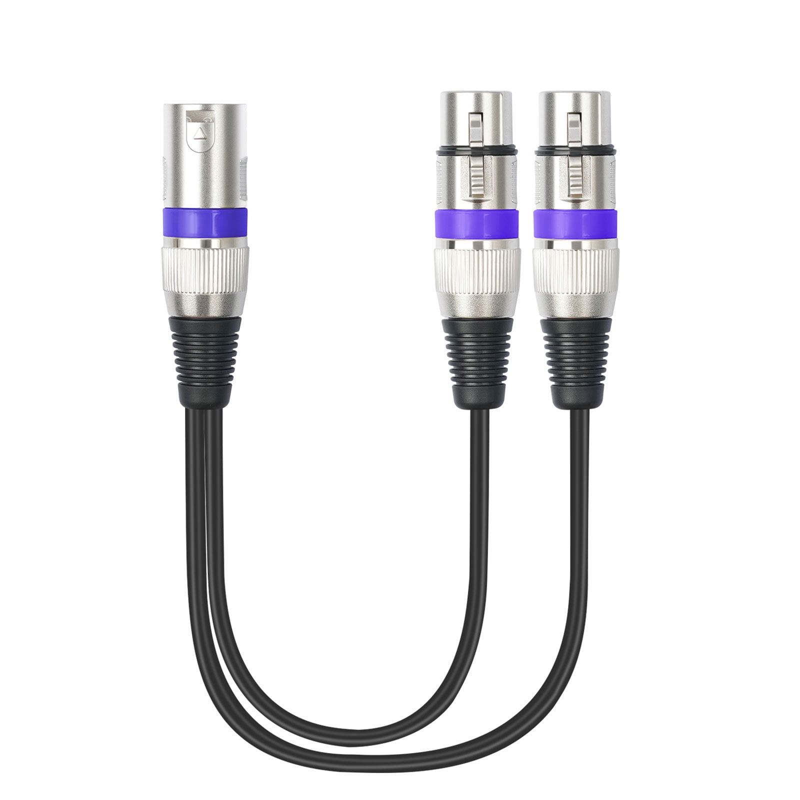 3Pin Male to Double Female Cable Splitter Adapter Cord 1 Male to 2 ...