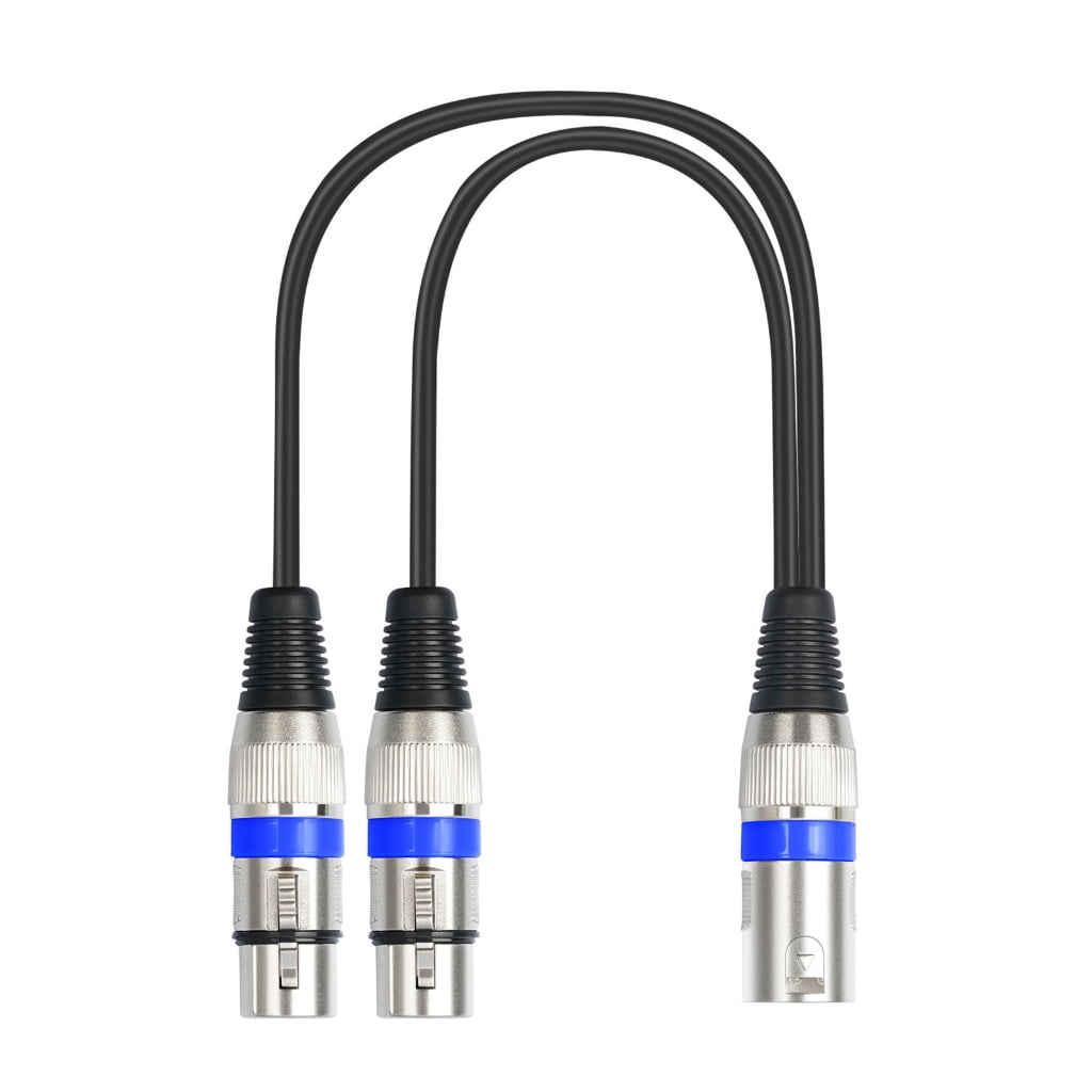 3Pin Male to Double Female Cable for Speakers Balanced Microphone ...