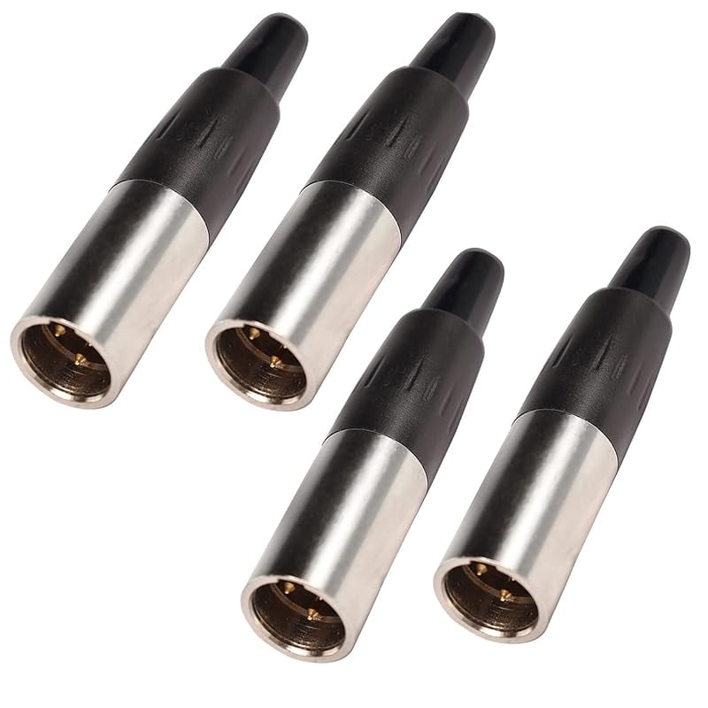 3Pin Mini XLR Connector TA4F Adapter Female Plug Mic Microphone Audio ...