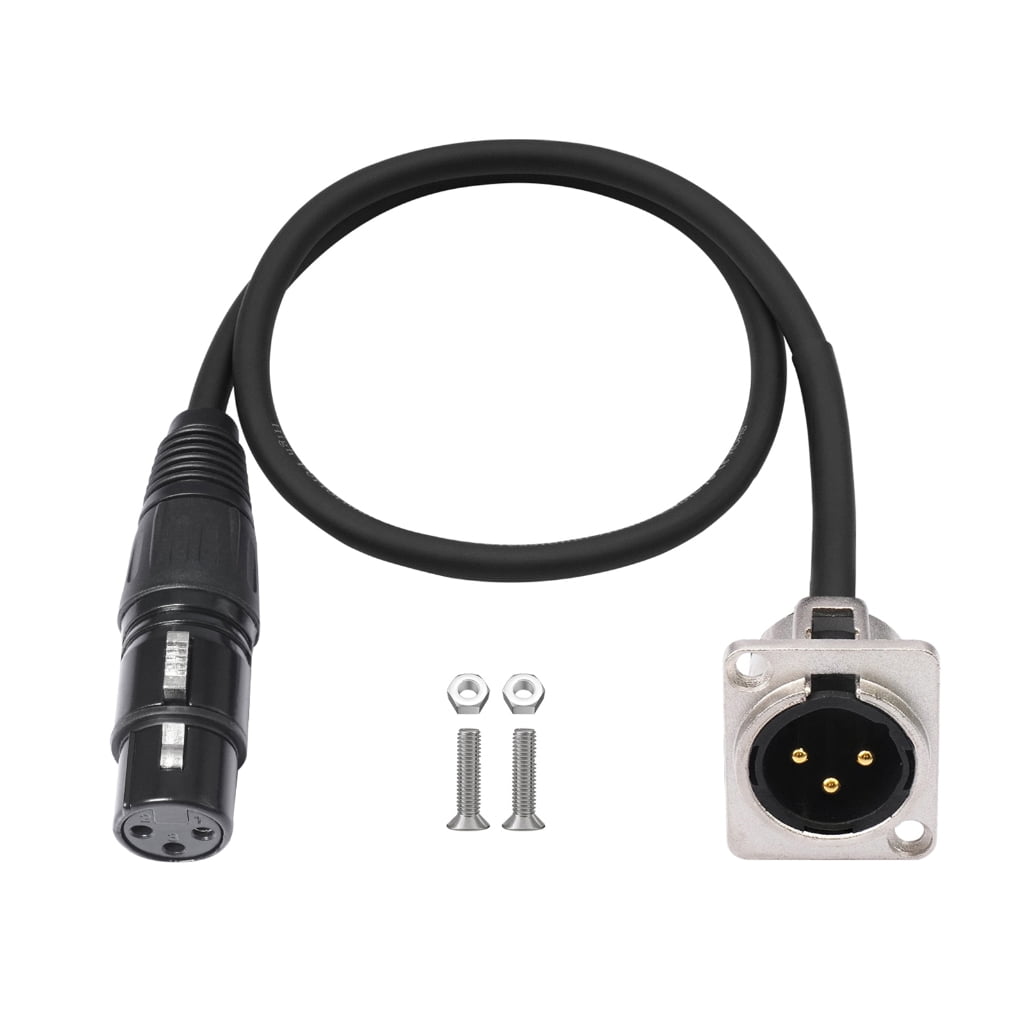 3Pin Solderless Panel Mount Cable with Locking Alloy Connector for ...