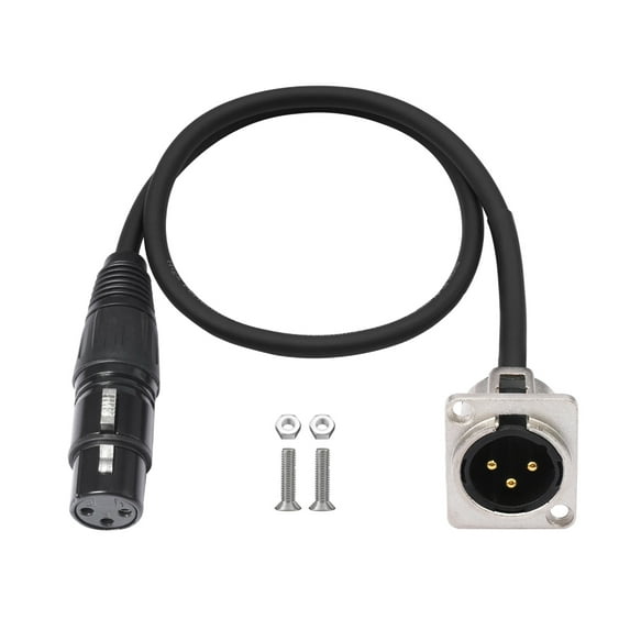 3Pin Solderless Panel Mount Cable with Locking Alloy Connector for ...
