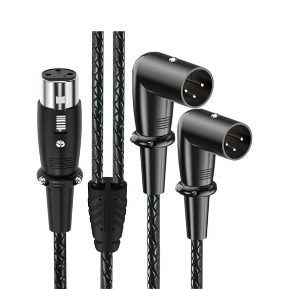 3Pin Splitter Cable 1 Male to 2 Female 3Pin Splitter Balanced ...