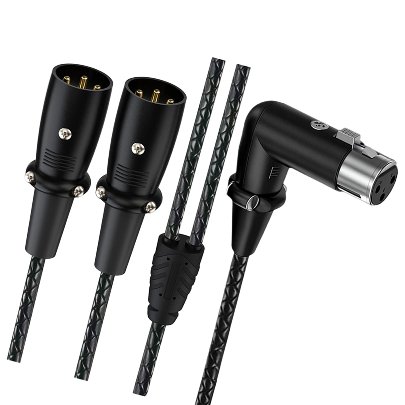 3Pin Splitter Cable 1 Male to 2 Female 3Pin Splitter Balanced ...