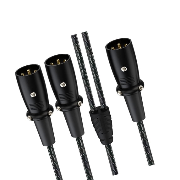 3Pin Splitter Cable 1 Male to 2 Male 3Pin Splitter Balanced Microphone ...