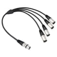 3Pin XLR 1 Female to 4 Male Y Splitter Audio Cable,4Way-1 XLR Single ...