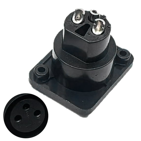 3Pin XLR Shielded Panel Mount Connector ABS Alloy Terminal Secure ...