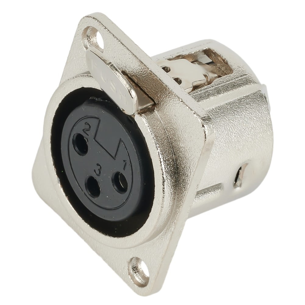 3Pin Xlr Socket Male Female Panel Mount Chassis Socket Mic Jack- Audio ...