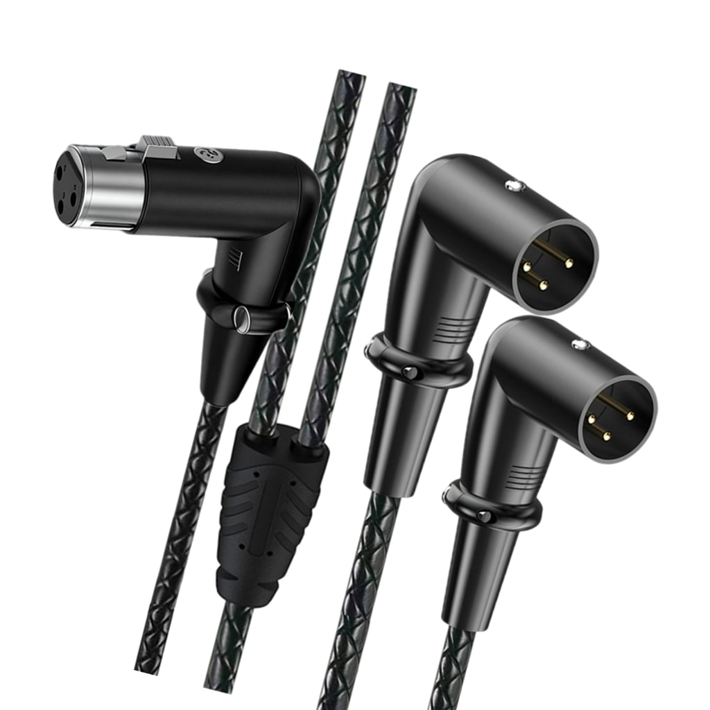 3Pin Y Splitter Cable 2 Female 3Pin to Male Mic Combiner Y Cord ...