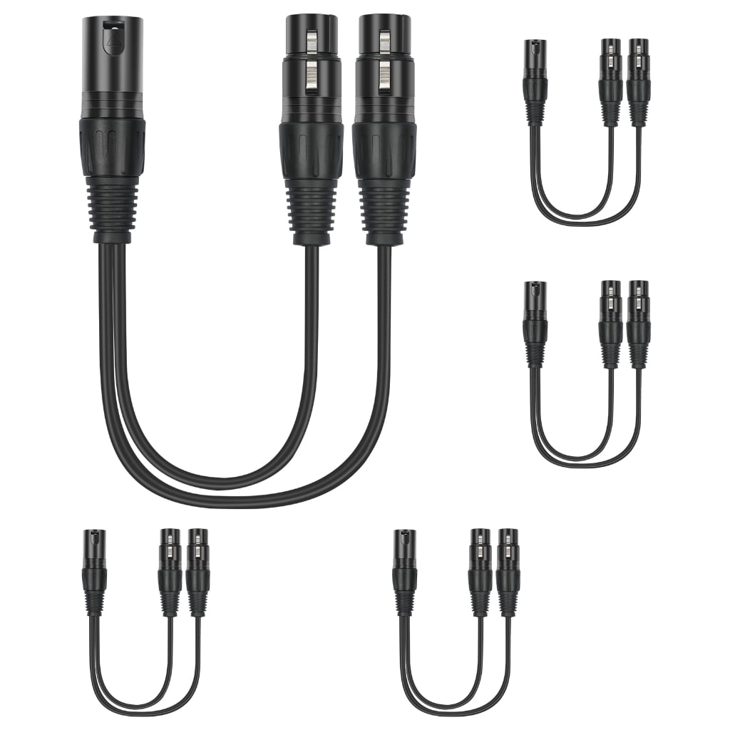 3Pin Y Splitter Cable, Double Female 3Pin to Male 3Pin Mic Cord ...