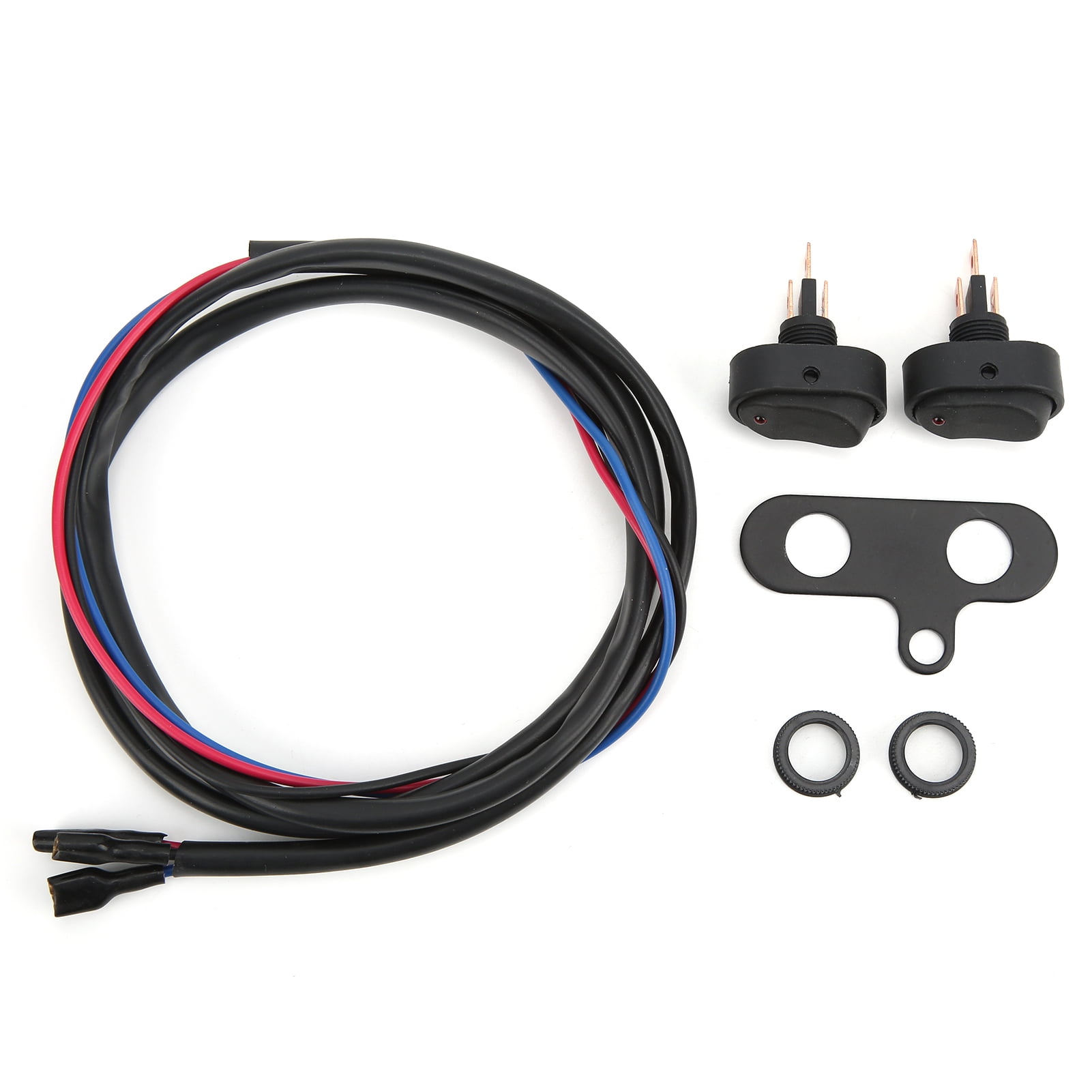 3Pins SPST LED ON OFF Rocker Toggle Switch 12V 30A Red Indicator ...