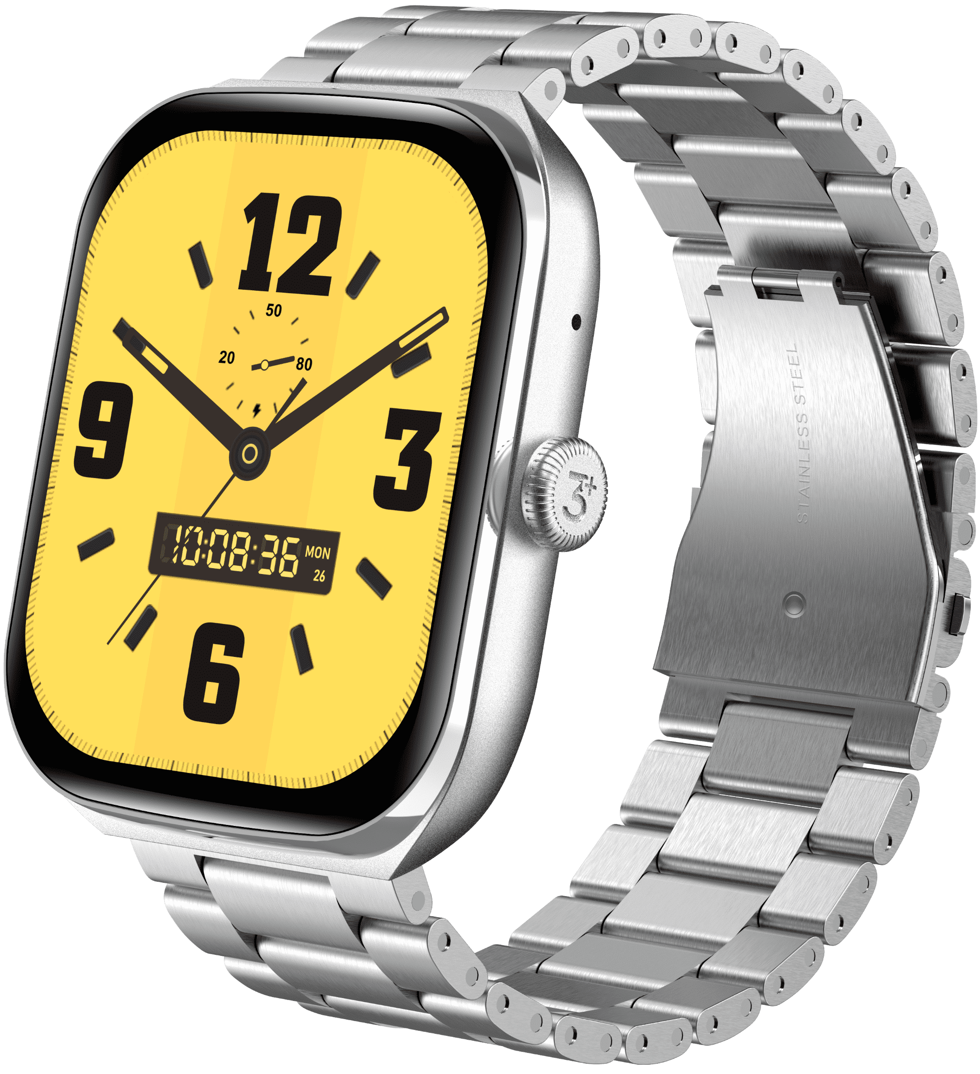 3Plus HELIO HD AMOLLED Men Women's Smartwatch (Silver)- with Answer, Make calls/ Heart Rate ...