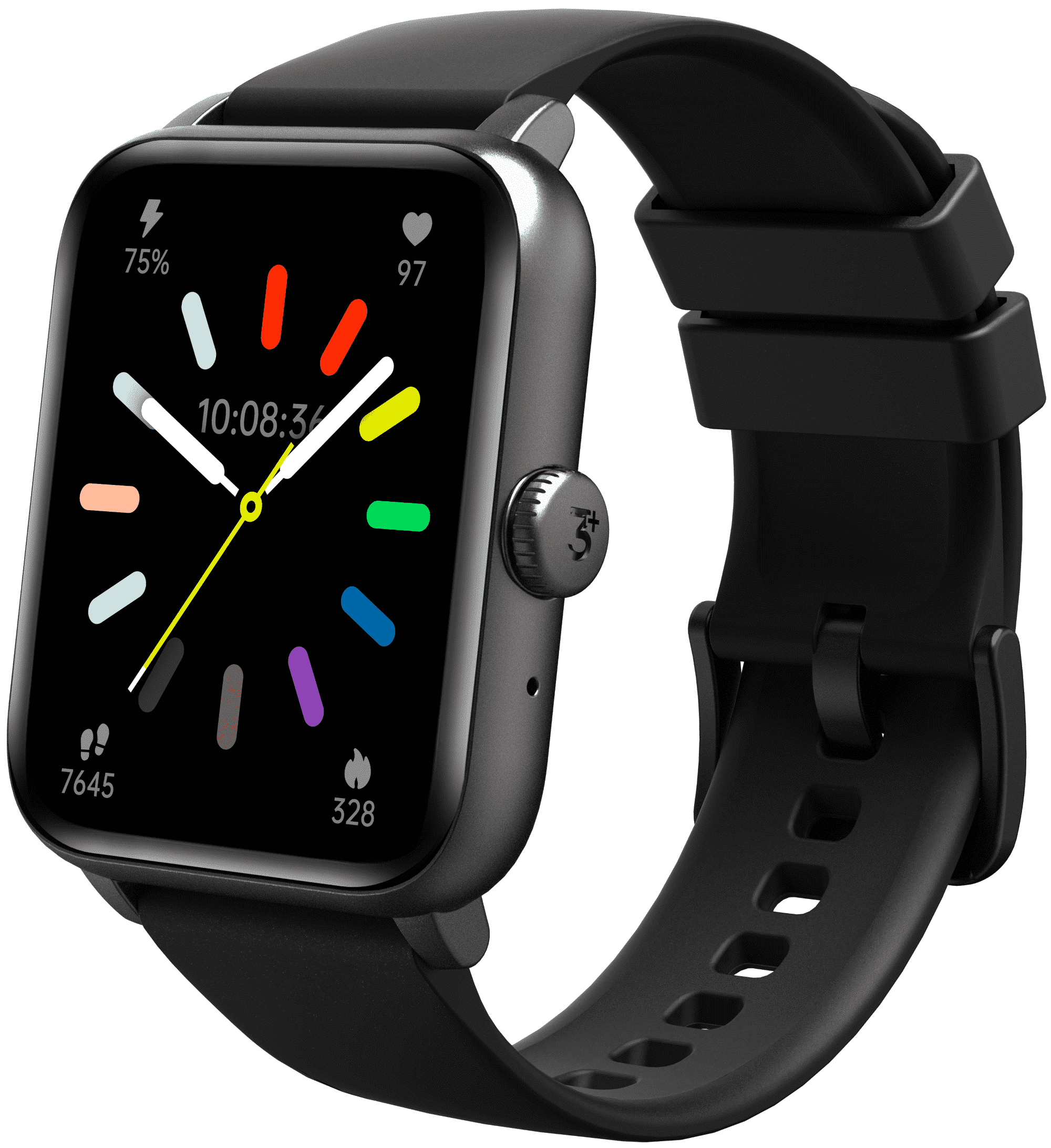 3Plus MIO Men Women's Smartwatch (GunMetal)- with Answer, Make calls ...