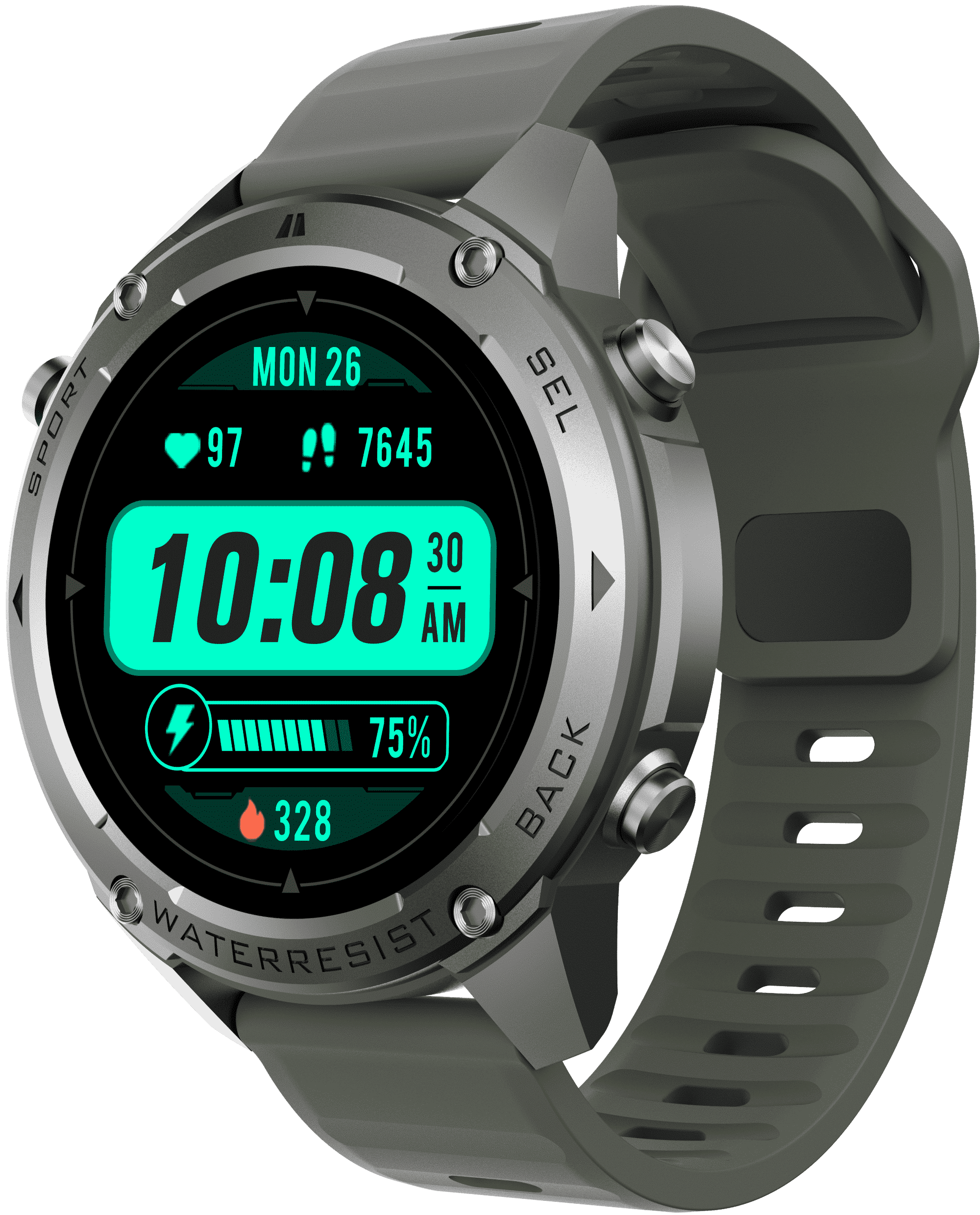 3Plus RECON HD AMOLLED Military Smartwatch (GunMetal)- with Answer ...