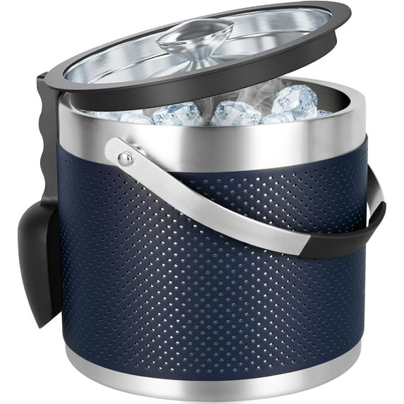 3Quart/3.2L Insulated Stainless Steel Ice Bucket with Lid, Scoop ...