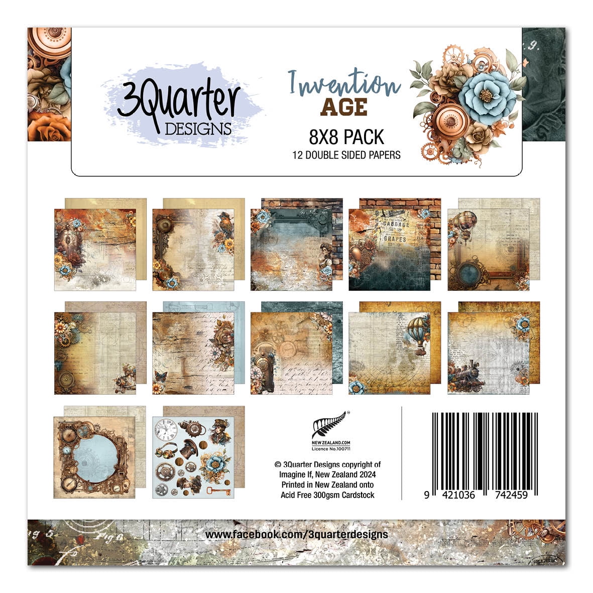 3Quarter Designs Invention Age 8x8 Paper Pack - Walmart.com