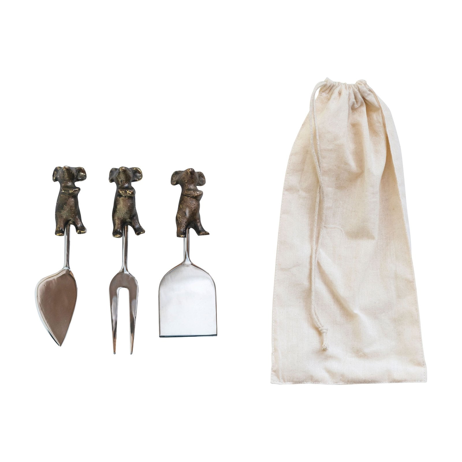 3R Studios 3 Piece Cheese Knife Set with Mice Shaped Handles - Walmart.com