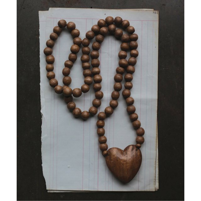 3R Studios Hand Carved Wood Beads with Heart - Walmart.com