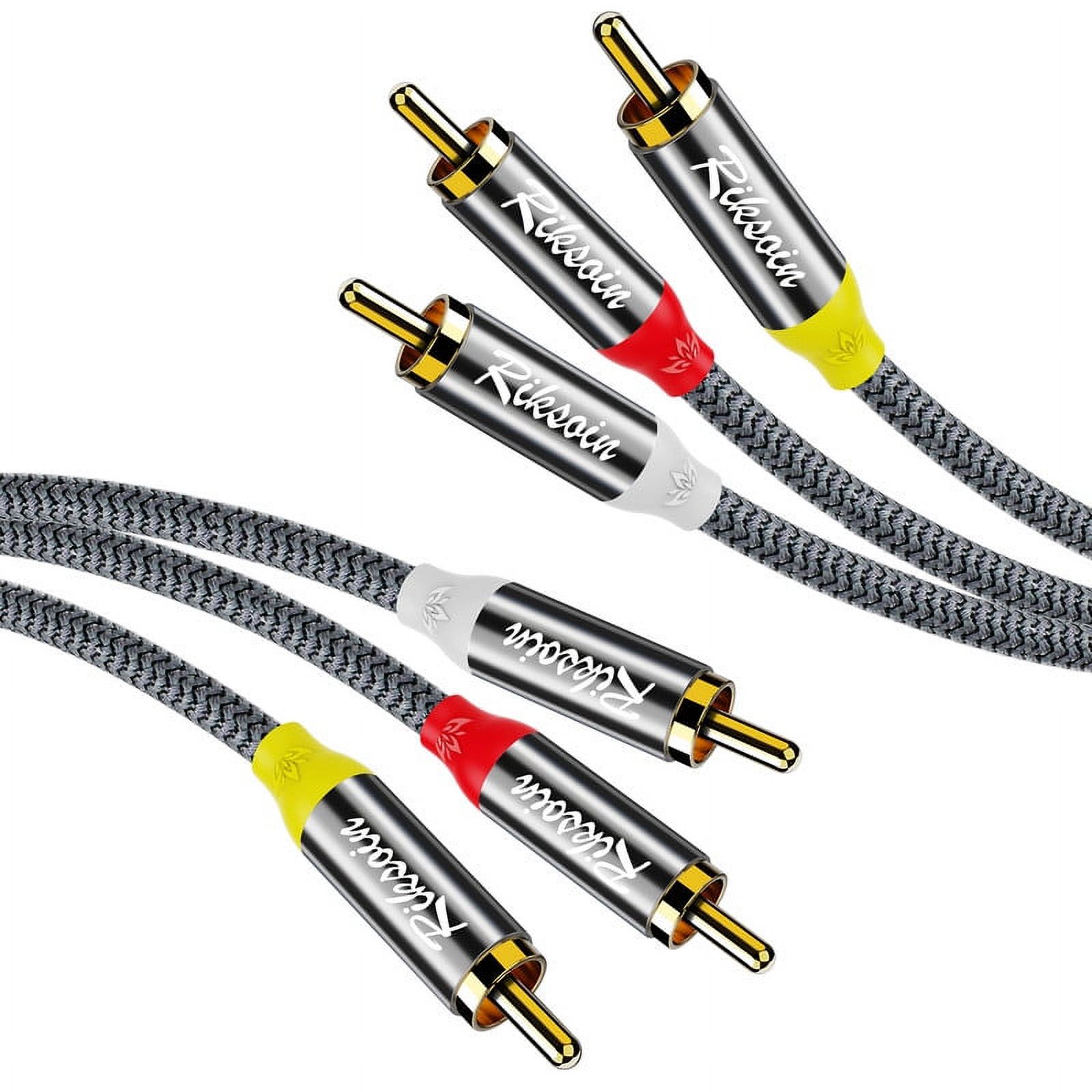 3RCA Audio Cable,3RCA To 3RCA Audio Video Cable Male To Male Nylon ...