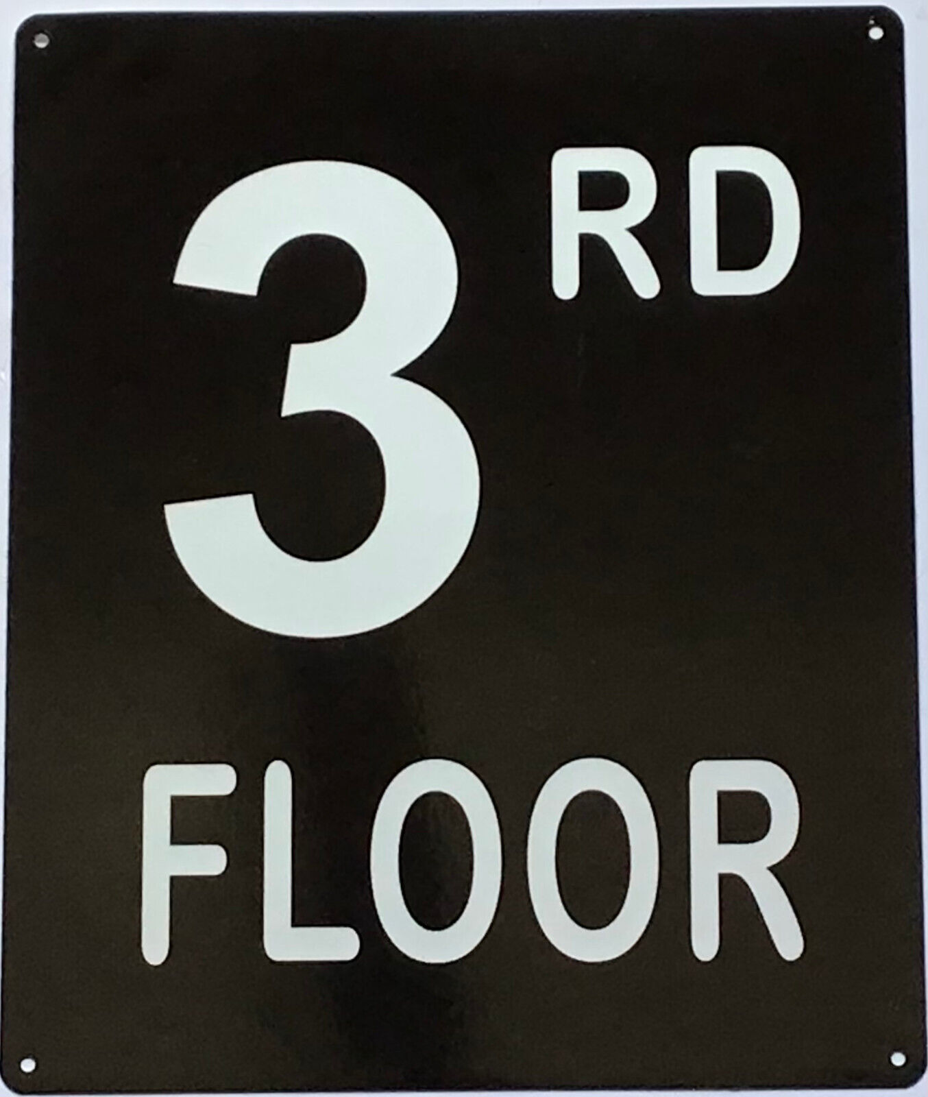 3RD FLOOR SIGN(10X12,Black Aluminum) -ref21422 - Walmart.com
