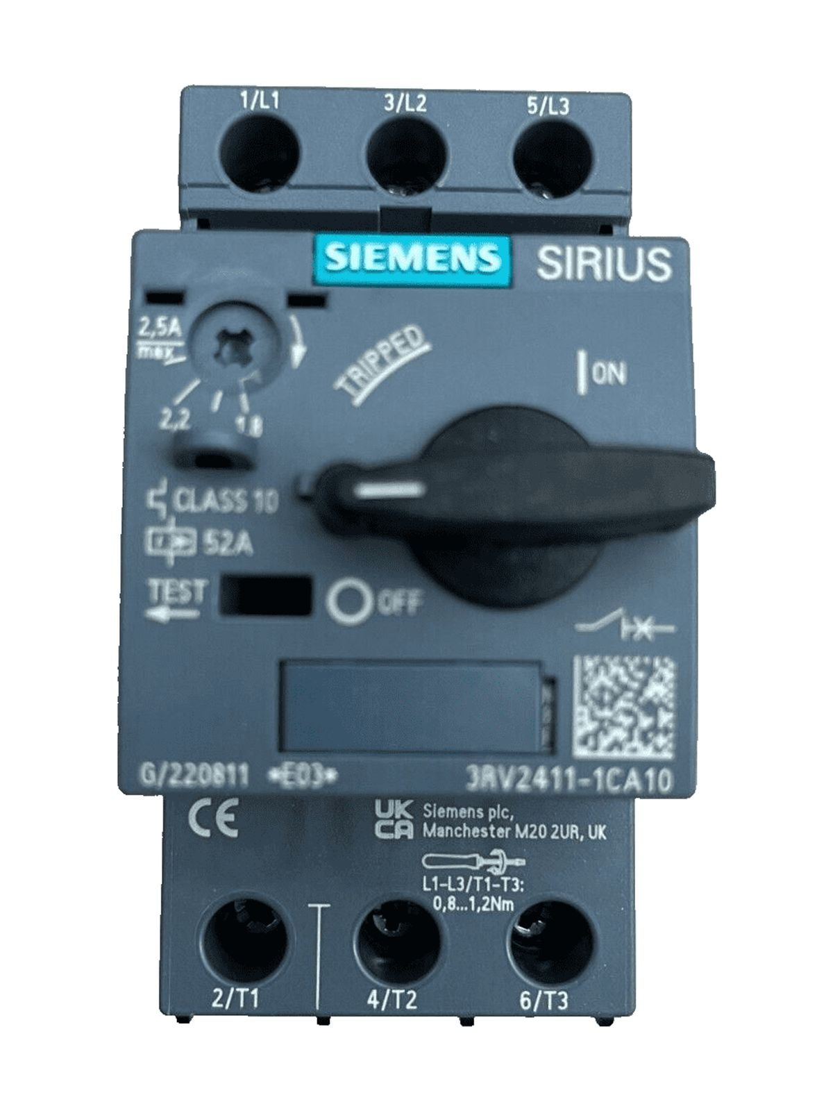 3RV2411-1CA10 Circuit Breaker Size S00 1.8-2.5Amp Adjustable Trip ...